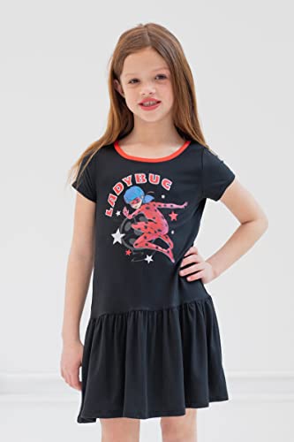 Miraculous Ladybug Little Girls 2 Pack Short Sleeve Dresses Black 6-6X