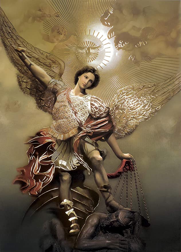 DIY 5D Diamond Painting Kits for Adults Full Drill Diamond Painting Saint Michael The Archangel Religious for Home Wall Decor 30x40cm/11.8x15.8inch