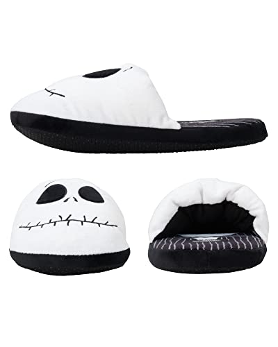 Disney Men's Nightmare Before Christmas Slippers - Jack Skellington Plush Slip-On House Shoe Slides, Size 13-14, Nightmare Jack