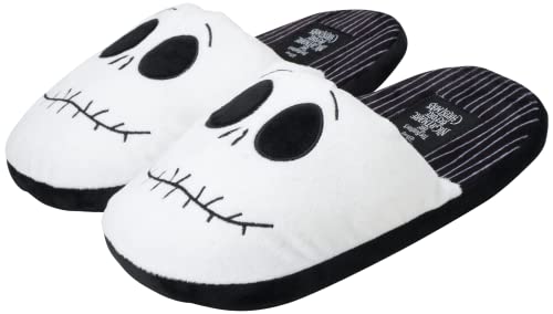 Disney Men's Nightmare Before Christmas Slippers - Jack Skellington Plush Slip-On House Shoe Slides, Size 13-14, Nightmare Jack