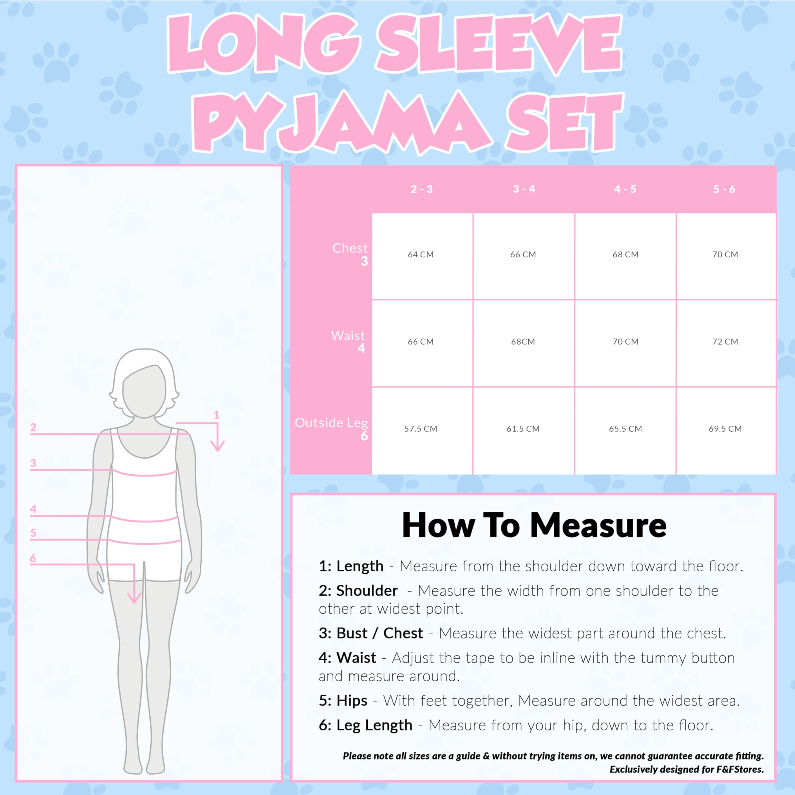 Bluey Pajamas for Girls Toddlers Long PJs Set Lounge Set Comfy Sleepwear (2-3 Years, Pink/White)