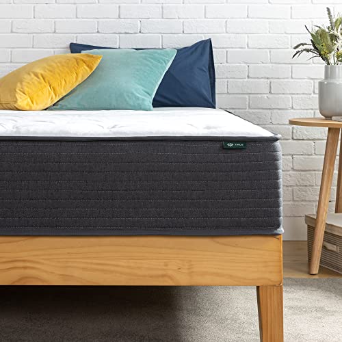 ZINUS 10 Inch Comfort Essential Pocket Spring Hybrid Mattress, Queen, Pressure Relieving Support, CertiPUR-US Certified, Mattress in A Box