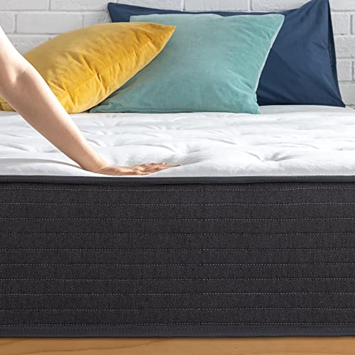 ZINUS 10 Inch Comfort Essential Pocket Spring Hybrid Mattress, Queen, Pressure Relieving Support, CertiPUR-US Certified, Mattress in A Box