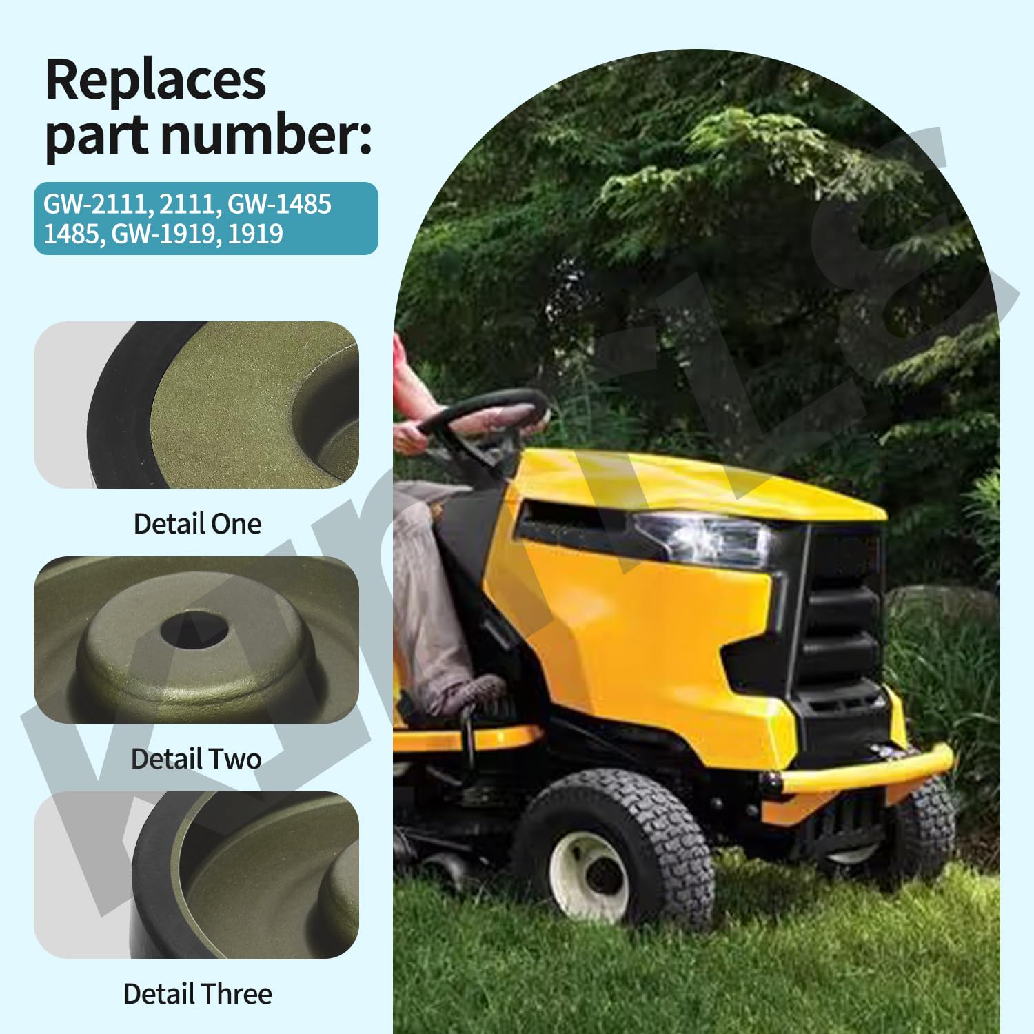 GW-2111 Horse Tiller Reverse Disc (3 3/4") - by KINTLE - Compatible with Troybilt Horse Tillers Dp Models Built Since 1989, Replaces GW-1919, 756-04171