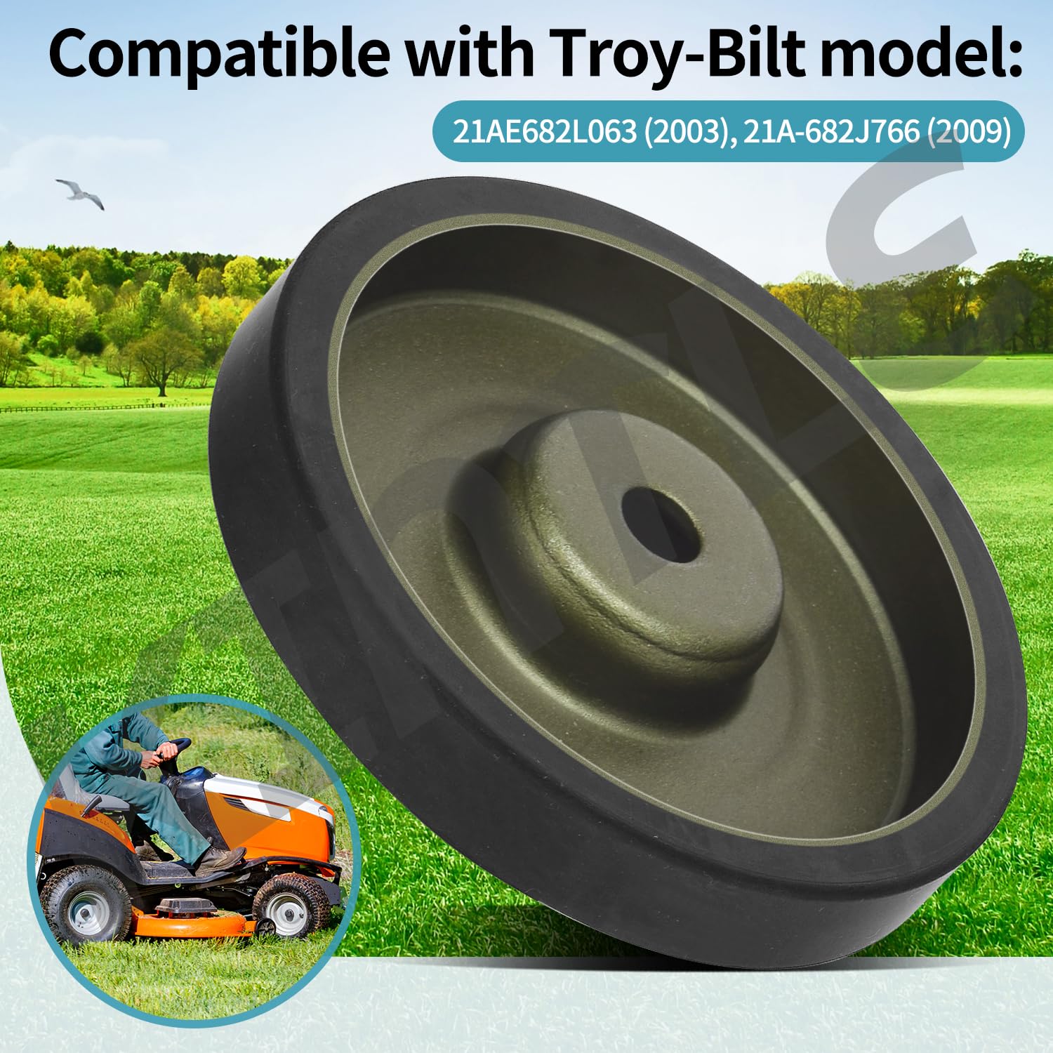 GW-2111 Horse Tiller Reverse Disc (3 3/4") - by KINTLE - Compatible with Troybilt Horse Tillers Dp Models Built Since 1989, Replaces GW-1919, 756-04171