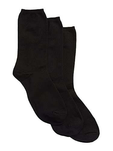 GAP Women's Crew Socks, Multi-Pack Adult Socks, Soft & Stretchy, Comfortable, Black, One Size