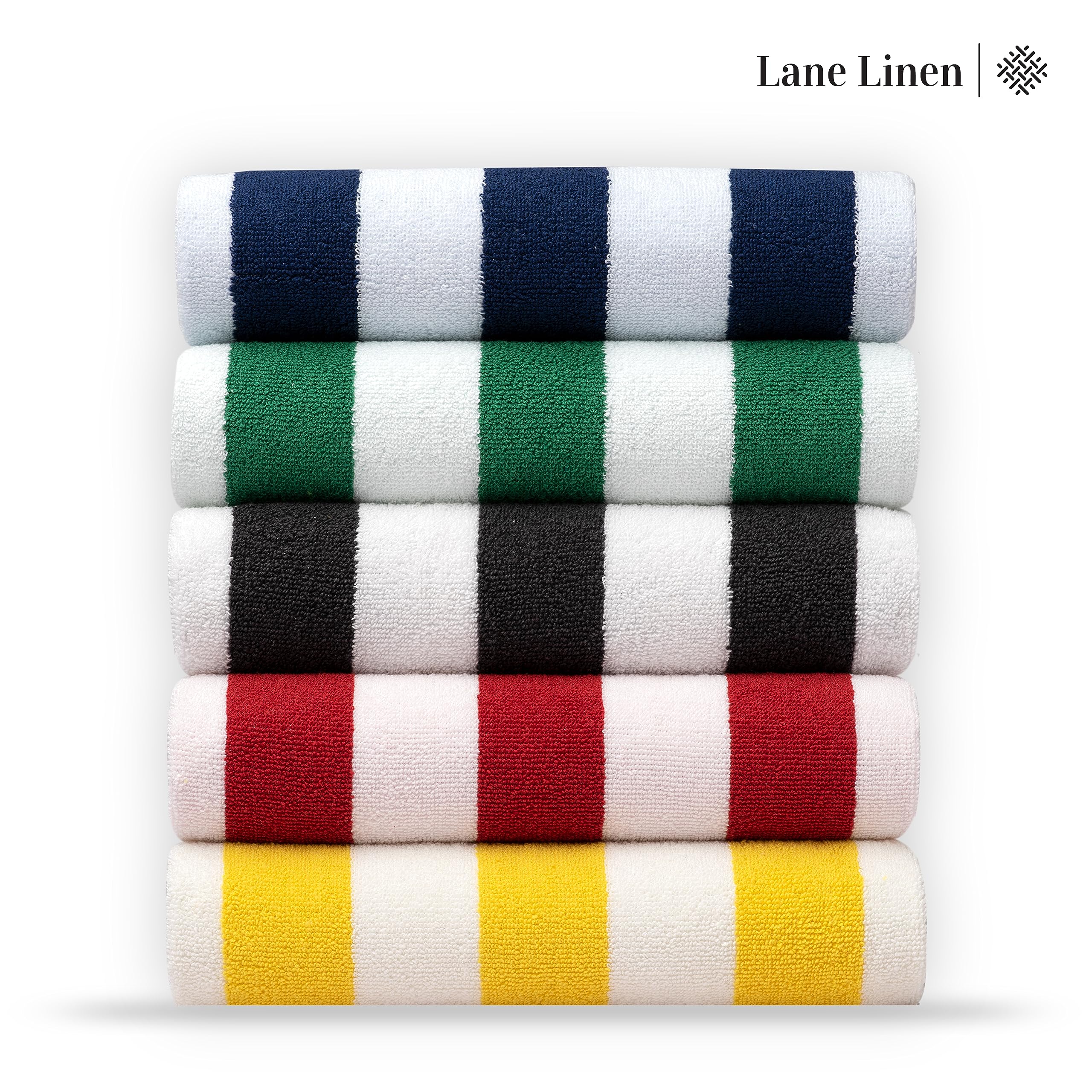 LANE LINEN 4 Pack Beach Towels - 100% Cotton Beach Towel with Beach Bag, Luxury Pool Towels for Adults, Quick Dry, Soft & Absorbent Oversized Beach Towel (36"x72"), Beach Essentials for Women - Red