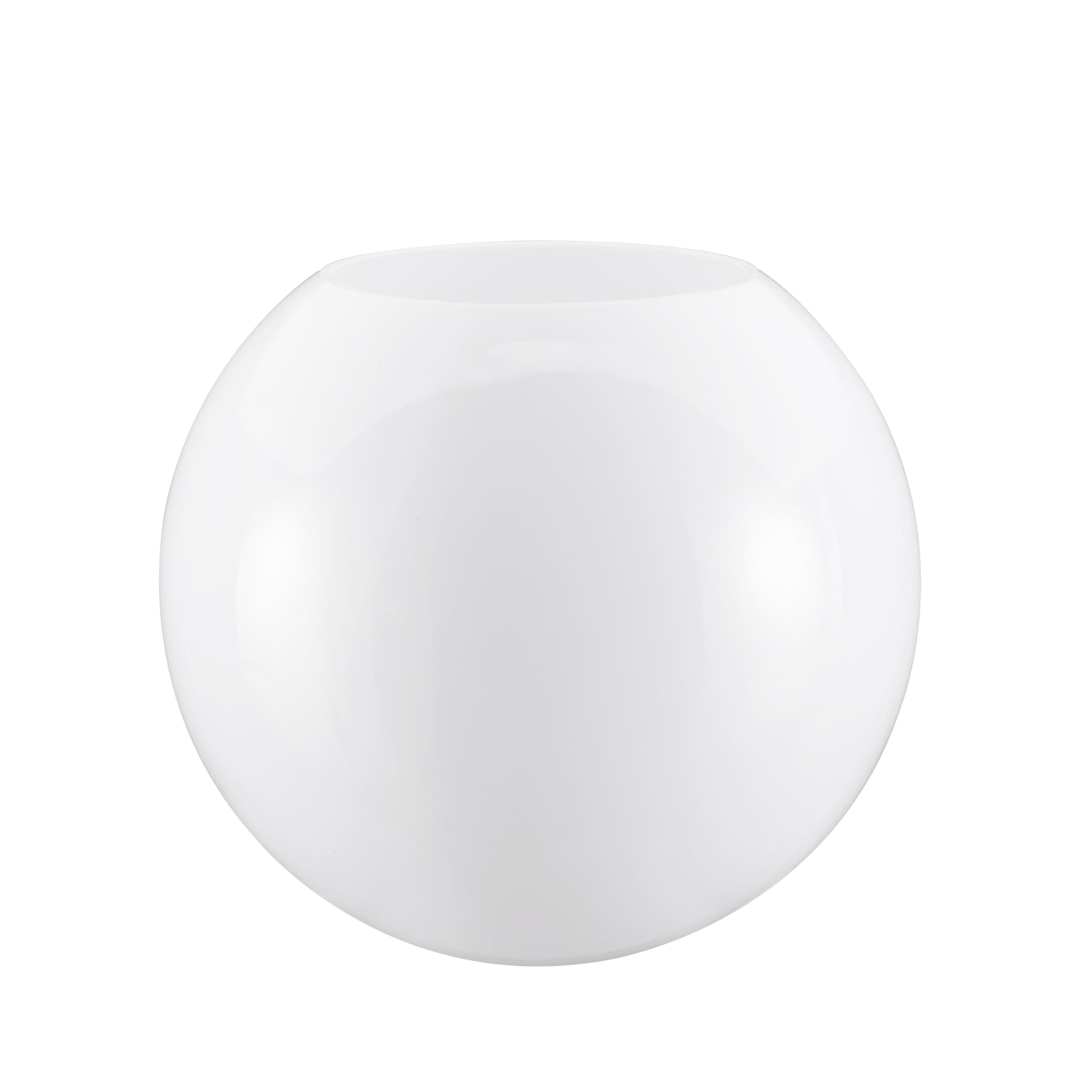 Aspen Creative 28002-31, 7-3/4" White Acrylic Replacement Lamp Post Globe with 3-3/4" Neckless Opening