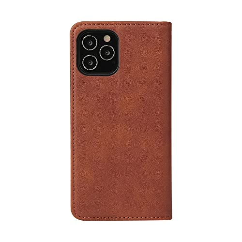 Fansipro Wallet Folio Case for Samsung Galaxy S9 Plus, Premium PU Leather Slim Fit Cover for Galaxy S9 Plus, 2 Card Slots, 1 Transparent Photo Frame Slot, 3 Color Bands, Brown