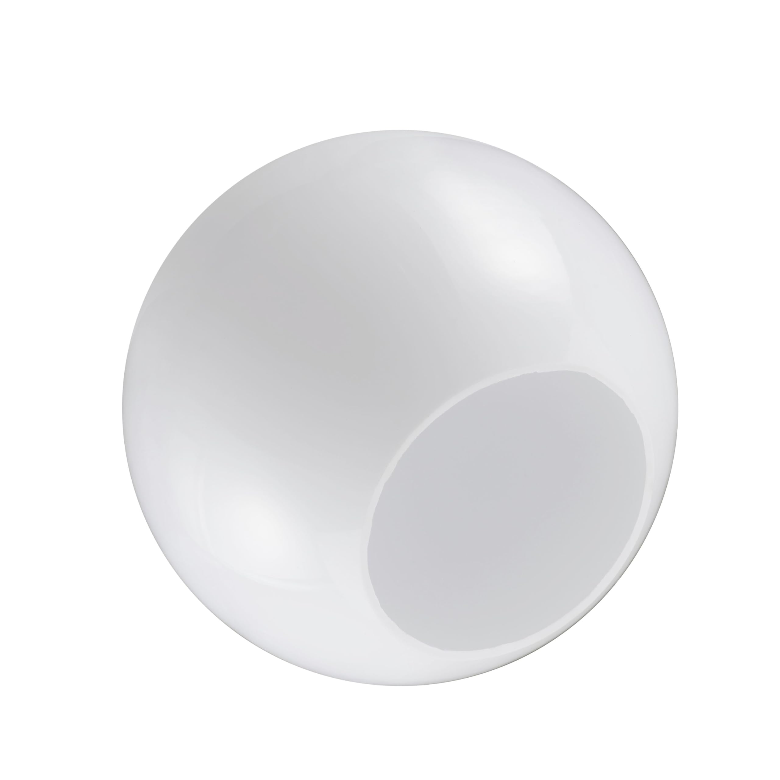 Aspen Creative 28002-31, 7-3/4" White Acrylic Replacement Lamp Post Globe with 3-3/4" Neckless Opening