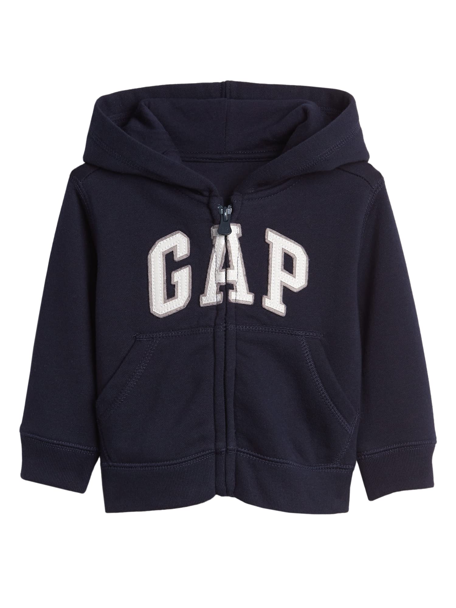 GAP baby boys Logo Zip Hoodie Sweatshirt, Blue Galaxy, 12-18 Months US