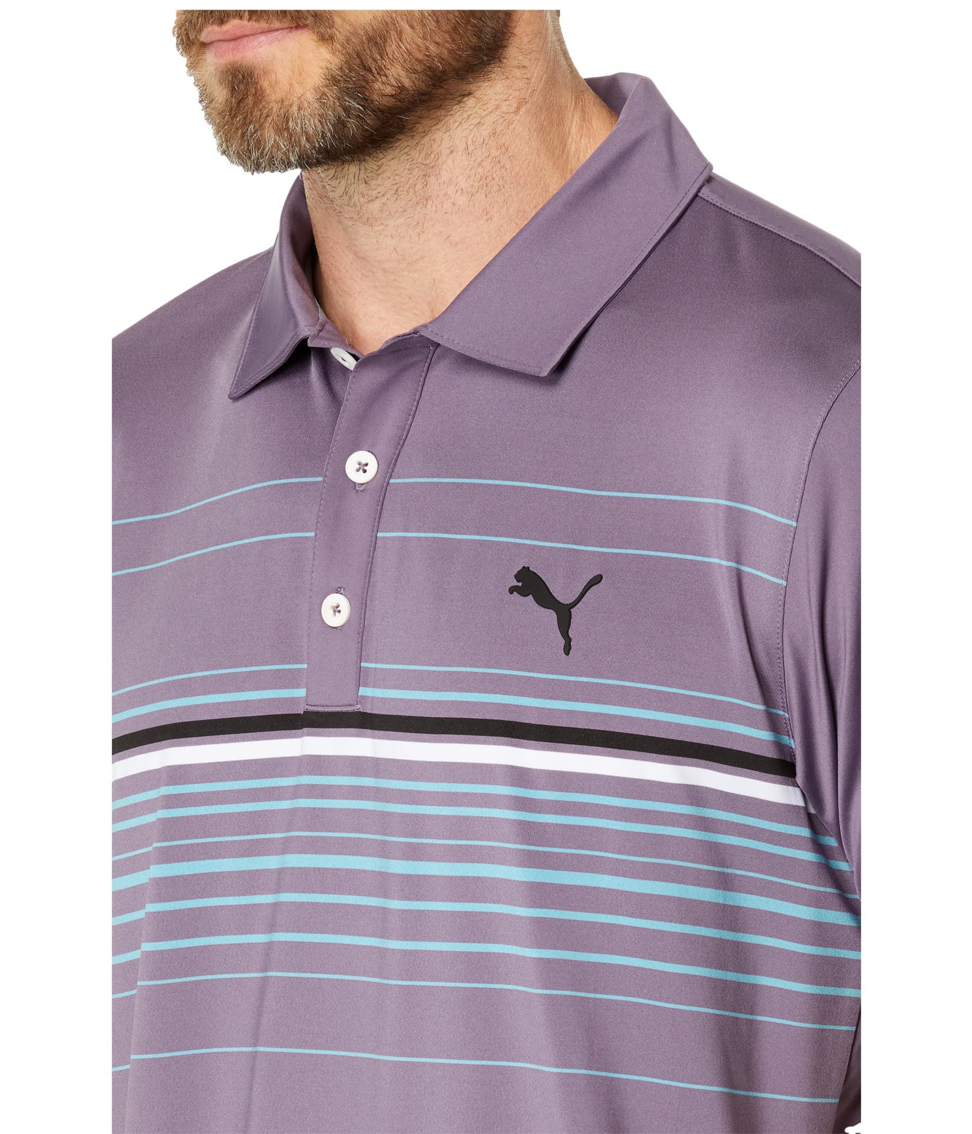 PUMA Mattr Canyon Polo Purple Charcoal/Puma Black LG
