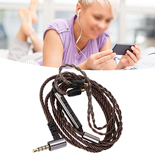 Hozee Replacement Headphone Cable, 3.5mm/A2DC Plug Headphone Upgrade Cord Ear Hanging Design with Mic Wire Control for LS200 for E50