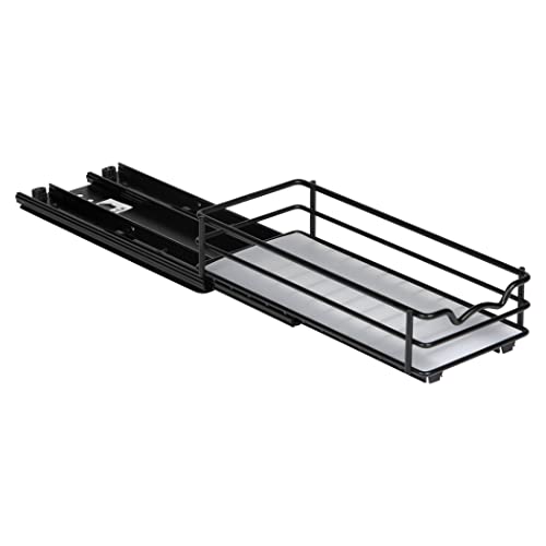 Pull Out Cabinet Organizer for Spices, Cans - Heavy Duty with Lifetime Limited Warranty- Pull Out Spice Rack- Cabinet Pull Out Shelf for Cans,Dishes, Etc, 4-1/2"W x 10-1/2"D x 2-3/4”H, Black