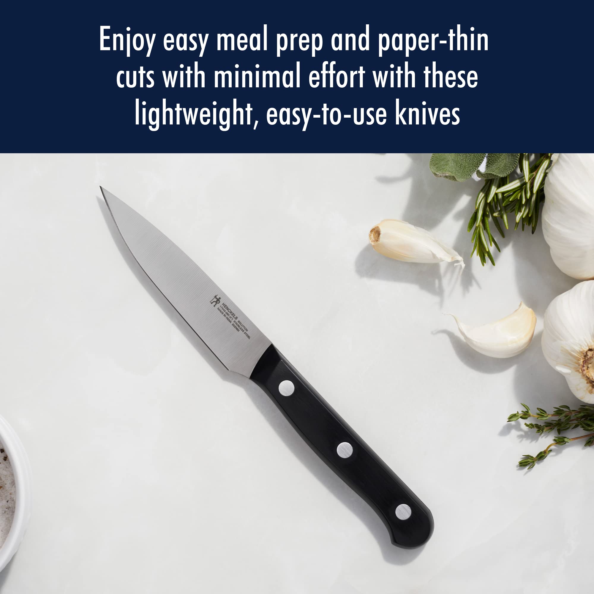 HENCKELS Solution Razor-Sharp 20-pc Self Sharpening Knife Block Set, Chef Knife, Bread Knife, Steak Knife, German Engineered Informed by 100+ Years of Mastery, Stainless Steel
