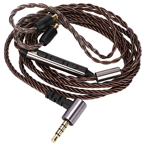 Hozee Replacement Headphone Cable, 3.5mm/A2DC Plug Headphone Upgrade Cord Ear Hanging Design with Mic Wire Control for LS200 for E50