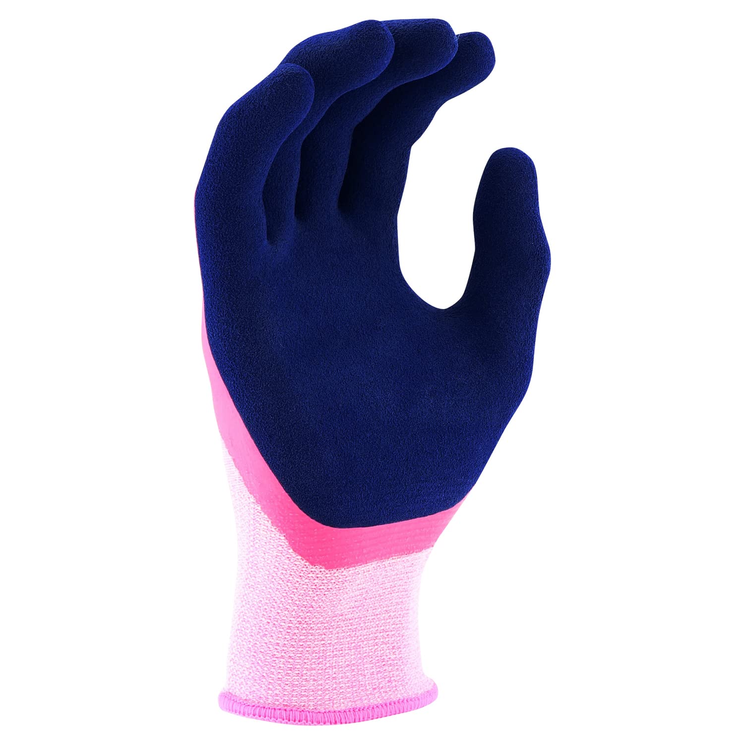 Miracle Gro Women's Double Dipped Sandy Foam Latex Gardening Work Gloves, Water Resistant, Excellent Grip, Durable, Pink/Purple, Medium, (MG30605/WML)