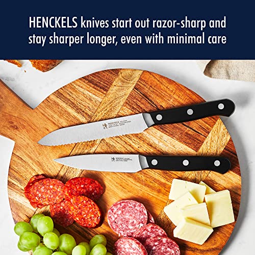 HENCKELS Solution Razor-Sharp 20-pc Self Sharpening Knife Block Set, Chef Knife, Bread Knife, Steak Knife, German Engineered Informed by 100+ Years of Mastery, Stainless Steel