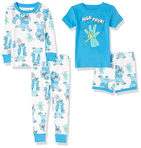 Amazon Essentials Disney | Marvel | Star Wars Toddler Boys' Pajama Set (Previously Spotted Zebra), Pack of 2, Monsters, 3T