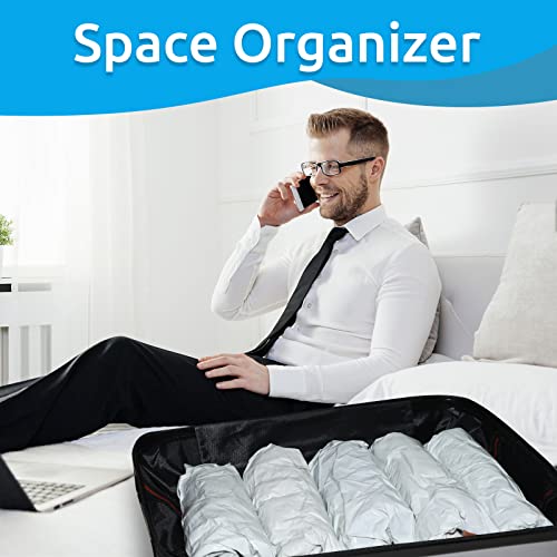 COSadiman TAILI Vacuum-compressing 10Pcs Travel Compression Bags Vacuum Packing Roll Up Travel Space Saver Bags for Luggage Cruise Ship Essentials No Pumps Needed (Small)