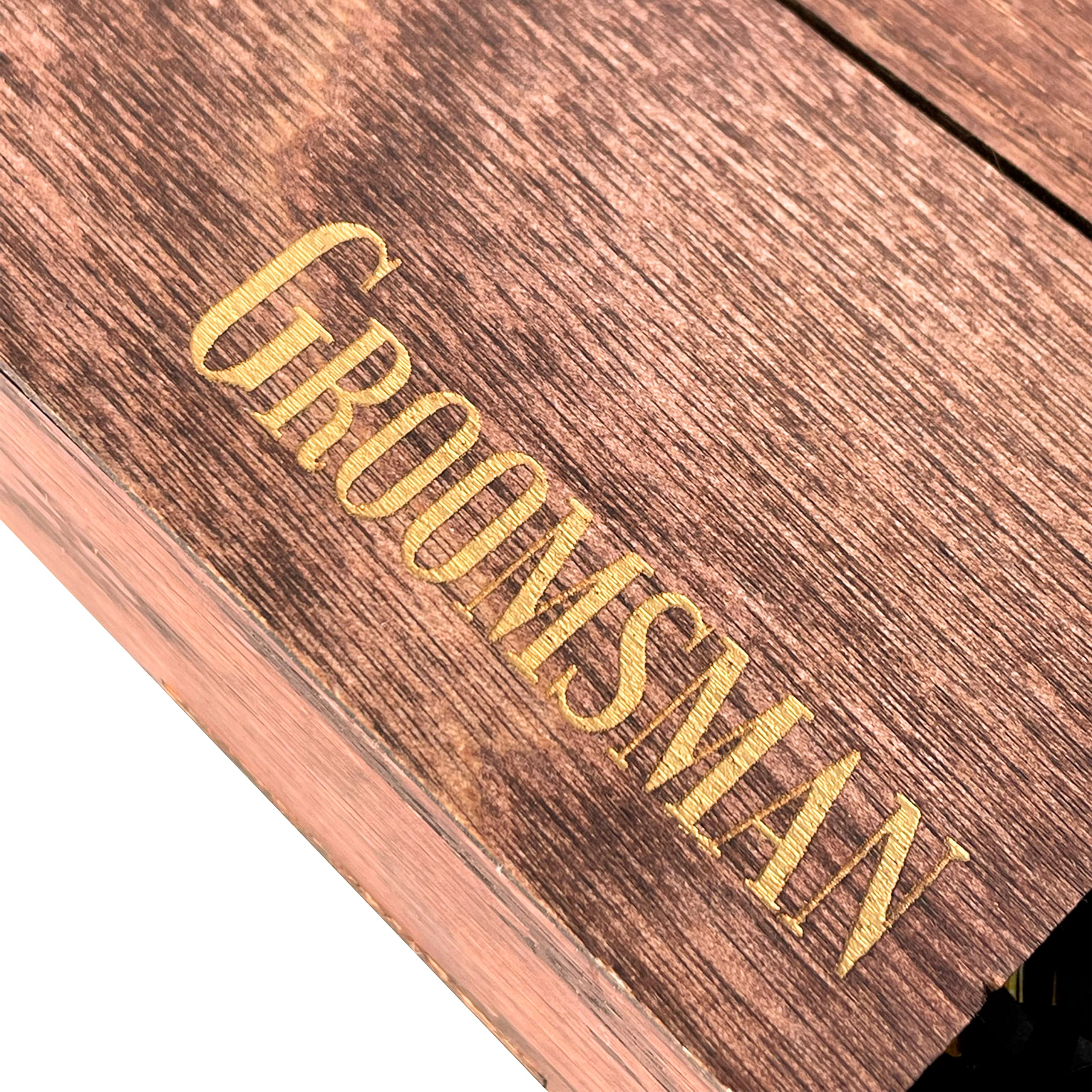 Personalized Gift Co Engraved Gift Box for Gift Wedding Party & Anniversary (Groomsman),Gold