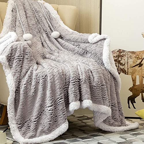 Vangao Wearable Blanket Hooded Throw Blanket Striped Fluffy Heavy Duty for Couch Chair Bed Sofa Oversized Hoodie Soft Winter Blanket Sherpa Reverse Cozy Xmas Decorations 50x70 Inch Brindle