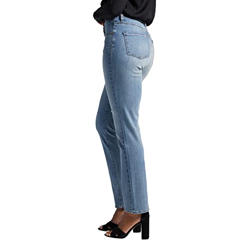 JAG Jeans Women's Petite Vivie High Rise Straight Leg Pull-on Jeans, Beachside, 2