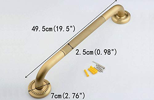 CRODY Bath Wall Attachment Handrails Grab Bar Rails Grab Bar Shower Aid and Safety Support Armrest,Safety Copper Handrail,Wall Mounted Straight Towel Rack