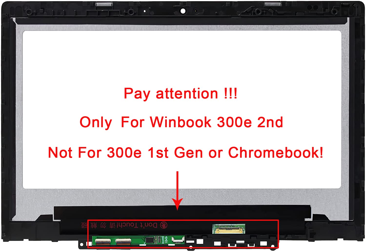 11.6" Original New LCD Replacement for Lenovo Winbook 300e 2nd Gen 5D10T45069 81M9 LCD Display Touch Screen Digitizer Assembly 1366x768 (Not Work for 300e 1st Gen or Chromebook)