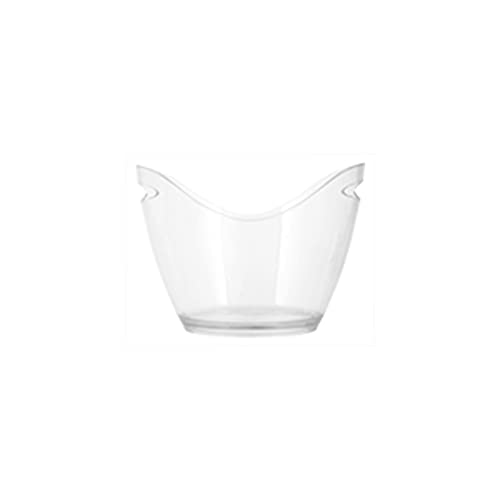 True Chill Clear Ice Bucket - Wine Buckets for Parties - 4 Bottle Capacity Champagne & Wine Acrylic Ice Bucket - 2 Gallon Plastic Ice Bucket Set of 1