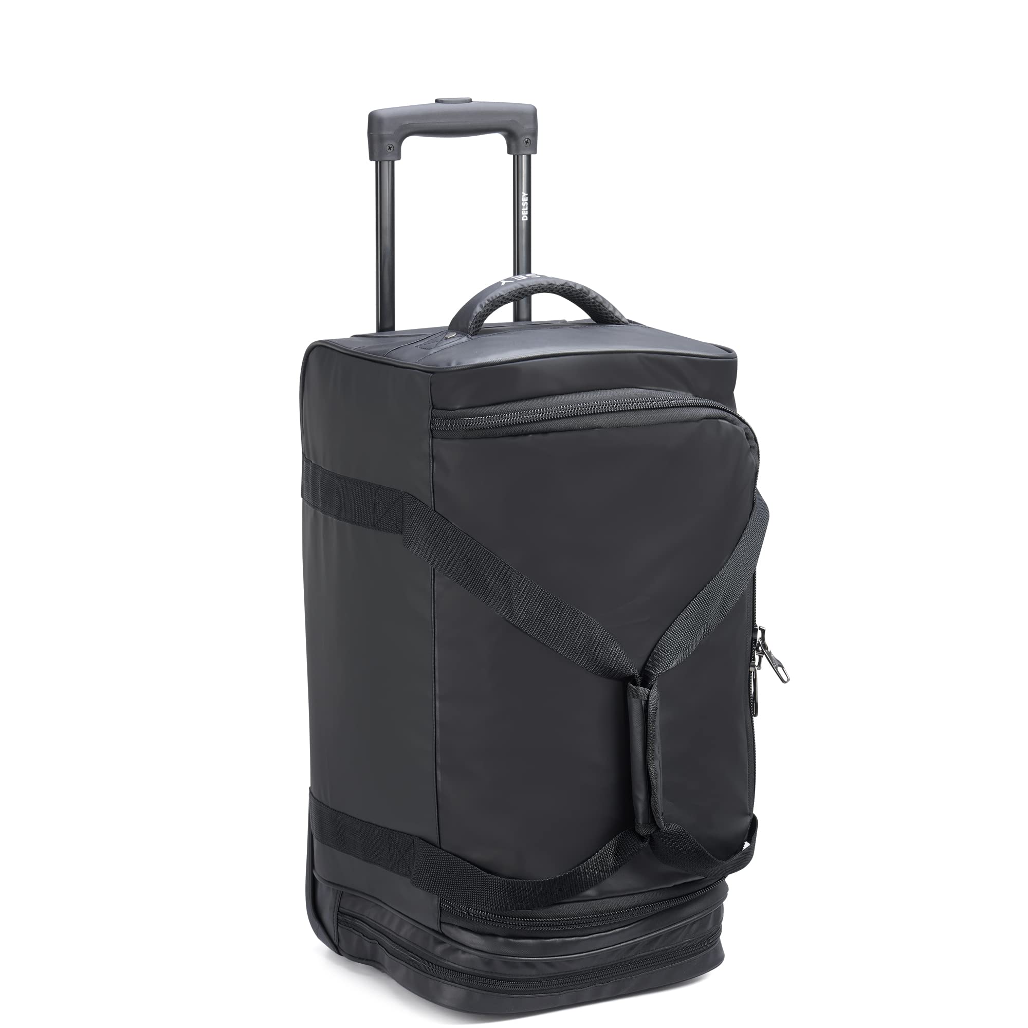 DELSEY Paris Raspail Carry On Rolling Wheeled Duffle Bag, Black