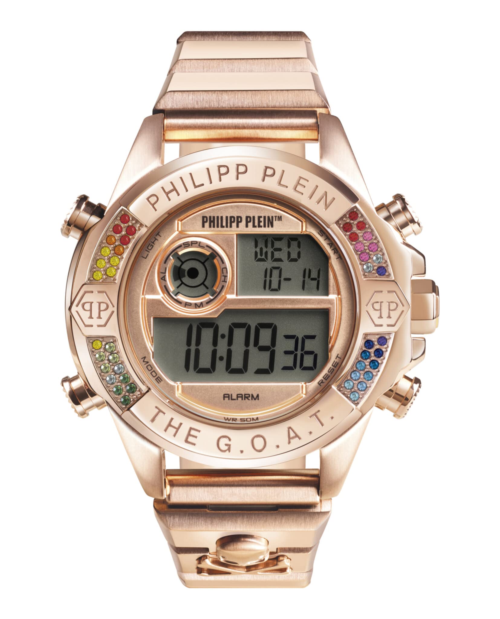 Philipp Plein The G.O.A.T. Collection Luxury Mens Watch Timepiece with a Rosegold Bracelet Featuring a Rose Gold Case and Rosegold Dial