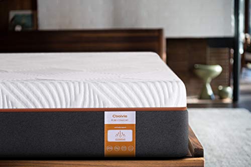 Coolvie Twin XL Mattress, 10 Inch Memory Foam and Innerspring Hybrid Mattress in a Box, Individually Pocket Spring with Multi Layer Comfy Cool Memory Foam, CertiPUR-US Certified, 100 Night Trial