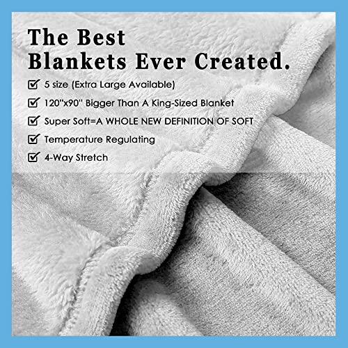 Angaja Light Grey Fleece Blanket Throw | Super Soft, Plush, Luxury Flannel Throw | for Bed, Sofa, Couch, Travel, Camping 40"x30"(XS) for pet