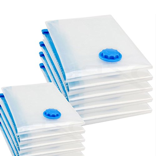 YYW AlenX Vacuum Storage Bags, Travel Vacuum Space Saver Compression Storage Bag with Zipper Sealer for Travel Home Clothing Storage Luggage (16x24inch(6 Pack))