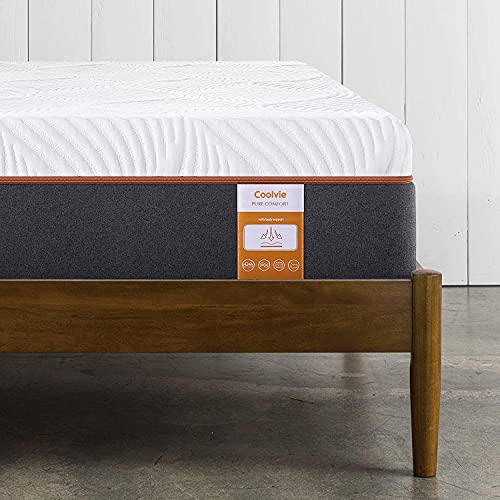 Coolvie Twin XL Mattress, 10 Inch Memory Foam and Innerspring Hybrid Mattress in a Box, Individually Pocket Spring with Multi Layer Comfy Cool Memory Foam, CertiPUR-US Certified, 100 Night Trial