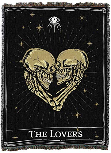 Pure Country Weavers Zodiac - Lovers Tarot Card Blanket - Gift Tapestry Throw Woven from Cotton - Made in The USA (72x54)