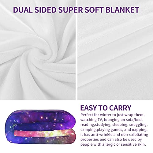JASMODER Galaxy Constellation Hoodie Blanket Wearable Throw Blankets for Couch Blanket Hooded for Baby Kids Men Women