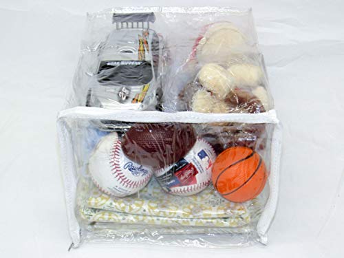 Oreh Homewares 4-Pack 9 x 11 x 7 Inch Clear Plastic Zippered Closet Storage Bags for Sweaters, Arts & Crafts, Toys and Much More!