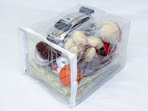 Oreh Homewares 4-Pack 9 x 11 x 7 Inch Clear Plastic Zippered Closet Storage Bags for Sweaters, Arts & Crafts, Toys and Much More!