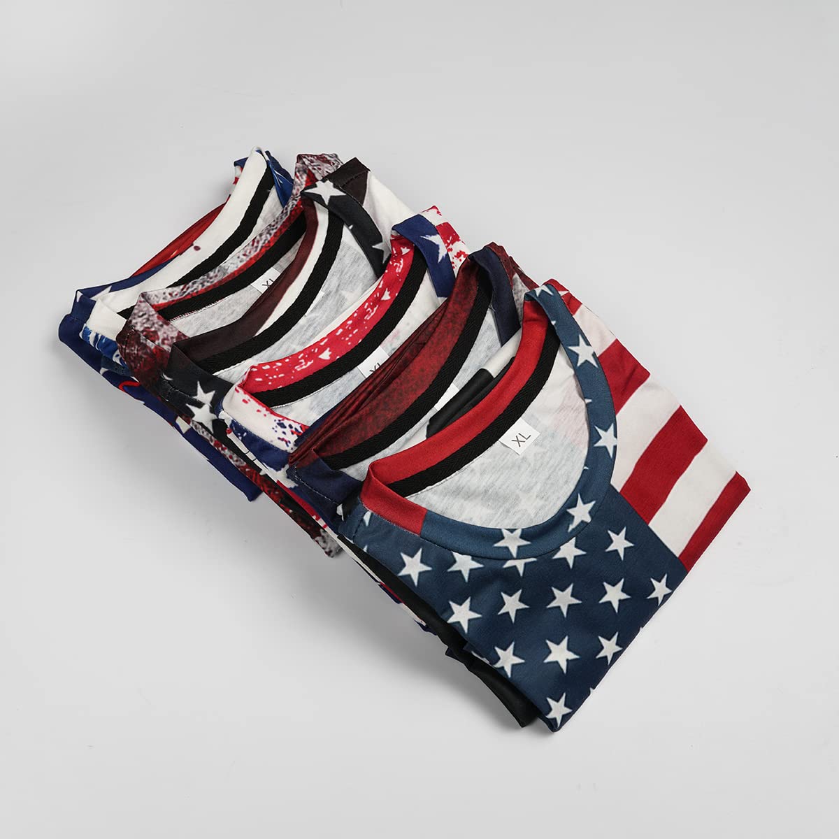 DZMDIP Men's Short Sleeve Patriotic American Design with Eagle and Flag Premium T-Shirt(2XL,TSM01386BD)