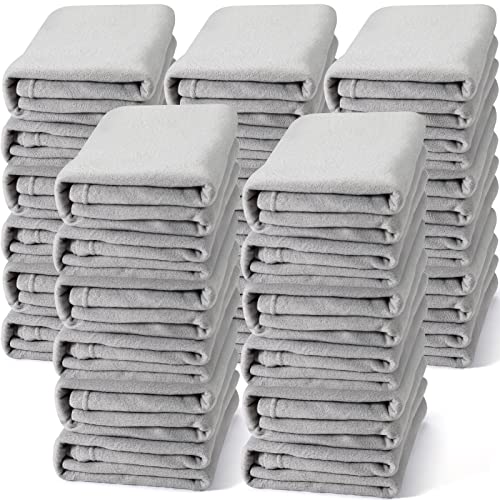 30 Pieces Soft Fleece Throw Blanket Grey Cozy Bulk Blanket 50 x 60 Inches Comfy Fleece Blanket for Home Office Wedding Gifts Outdoor Travel Use
