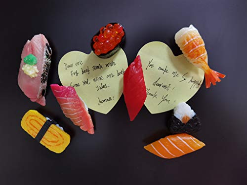 Hey Foly Cute Refrigerator Magnets Funny Magnets for Fridge, Simulation Sushi Refrigerator Magnet, Fine for Whiteboards, Maps and Home Decoration Magnetic Objects and Even Simulating Food Games!