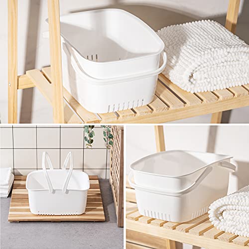carrotez Shower Caddy Basket, Plastic Storage Basket for Bathroom, Shower Basket, Portable Storage Organizer with Handles for Bathroom, College Dorm, Bedroom, Kitchen
