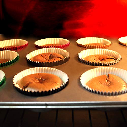Eoonfirst Foil Metallic Cupcake Liners Standard Baking Cups 100 Pcs (Navy Blue)