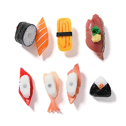 Hey Foly Cute Refrigerator Magnets Funny Magnets for Fridge, Simulation Sushi Refrigerator Magnet, Fine for Whiteboards, Maps and Home Decoration Magnetic Objects and Even Simulating Food Games!