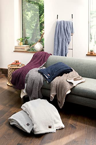 UGG Ana Knit Throw Blanket - Plush Oversized Reversible Accent Blanket - 50" x 70" - Port