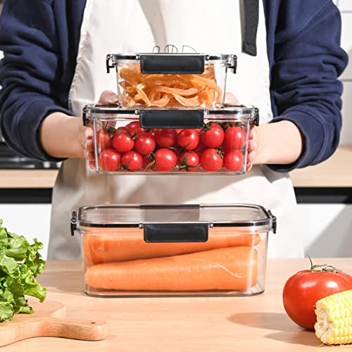2 pack Transparent with lid food preservation box Household refrigerator freezer sealed box Vegetable and fruit classification plastic storage box