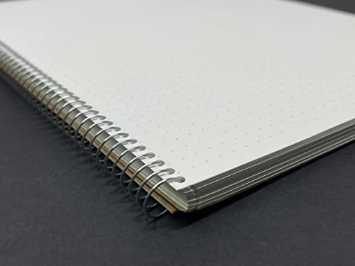 Maruman SPIRAL NOTE BASIC 8.58 x 11.69 inches (A4) after detached, 5mm dot grid, 80 Sheets (N005ES),White