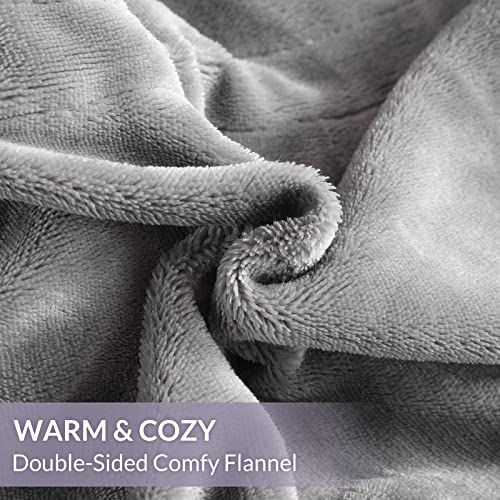 HOMLYNS Electric Blanket Queen Size Dual Control, Heated Blanket with 1-12H Timer Auto-Off & 10 Heating Levels, Fast Heating Blanket Machine Washable, Home Office Use ETL Certified, Grey (84x90)